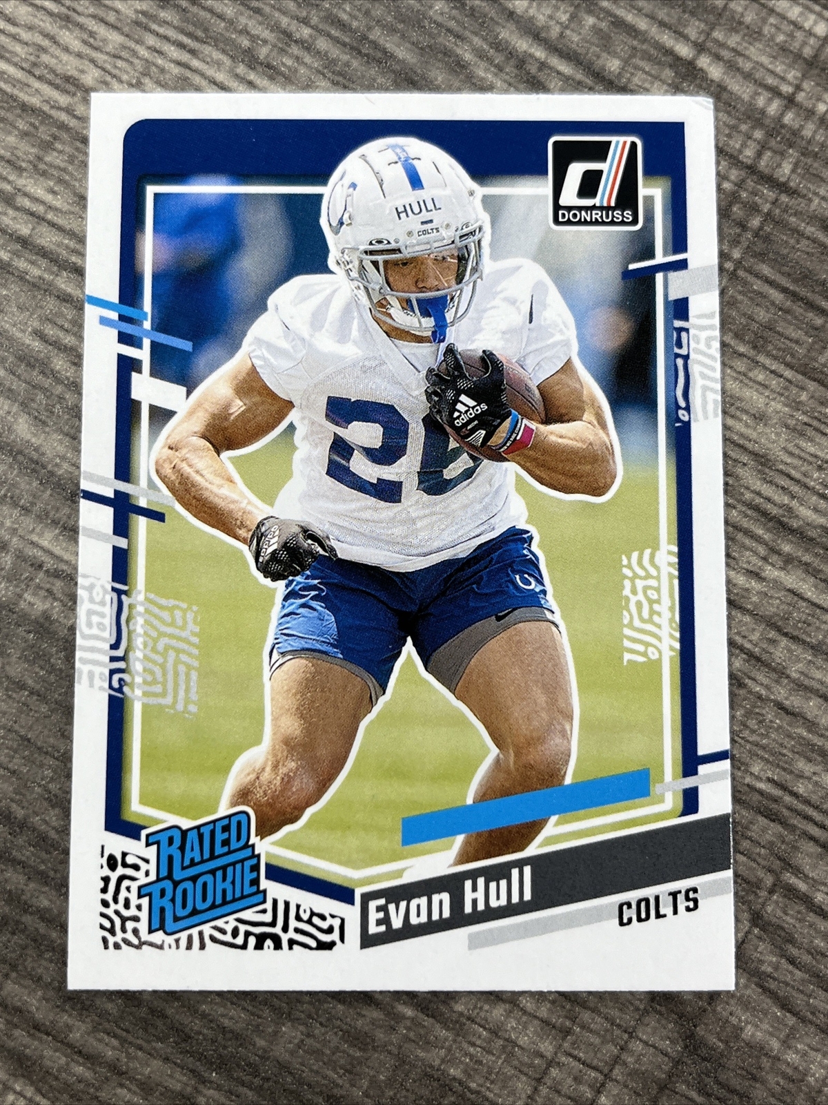 2023 Donruss Football, Evan Hull, Rated Rookie, #344, Indianapolis ...
