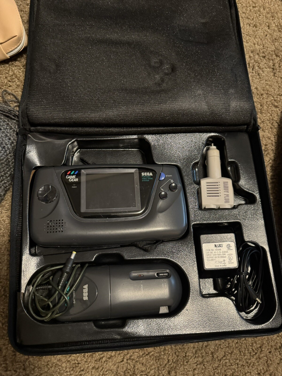 SEGA Game Gear Handheld Console With Travel Case And Charger | eBay