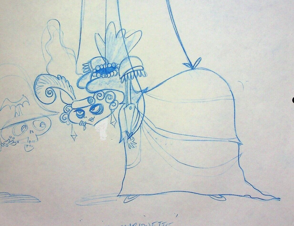 Beetlejuice 1989 Production Chris LaBonte Hand Drawn Model Layout Art ...