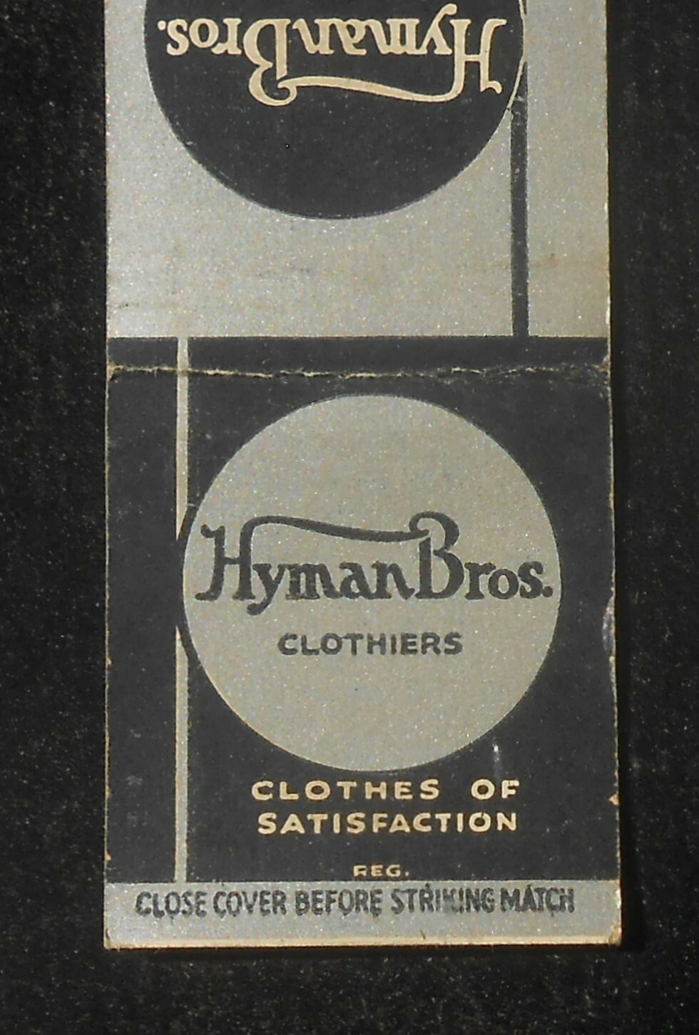 1930s Hyman Bros. Clothiers No. 300 Blue Serge Suit 619 Washington St ...