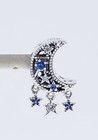New 100% Authentic PANDORA 925 Silver Blue Star & Crescent Moon Charm ...