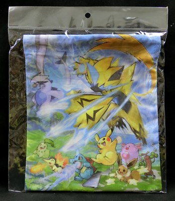 Pokemon Drawstring Bag (M) Zeraora Lugia Pikachu Eevee 21.5 x 18.5 cm ...