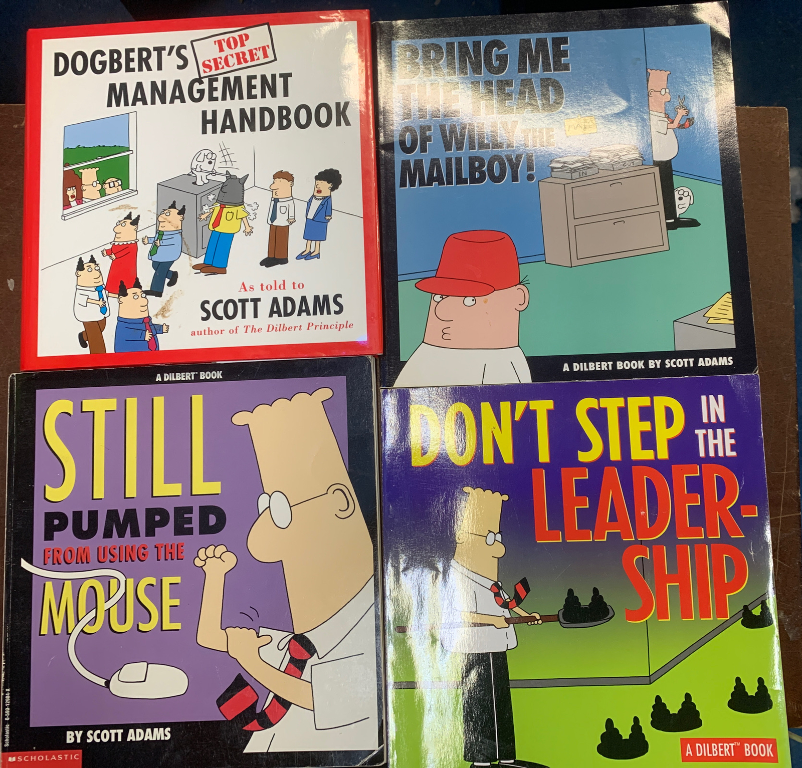 Lot Of 4 Dilbert Cartoon Books By Scott Adams Oversized Trade HC & PB's ...