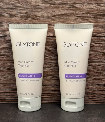 GLYTONE Mild Cream Cleanser 2 fl oz Bundle Of 2 Travel Size Facial ...