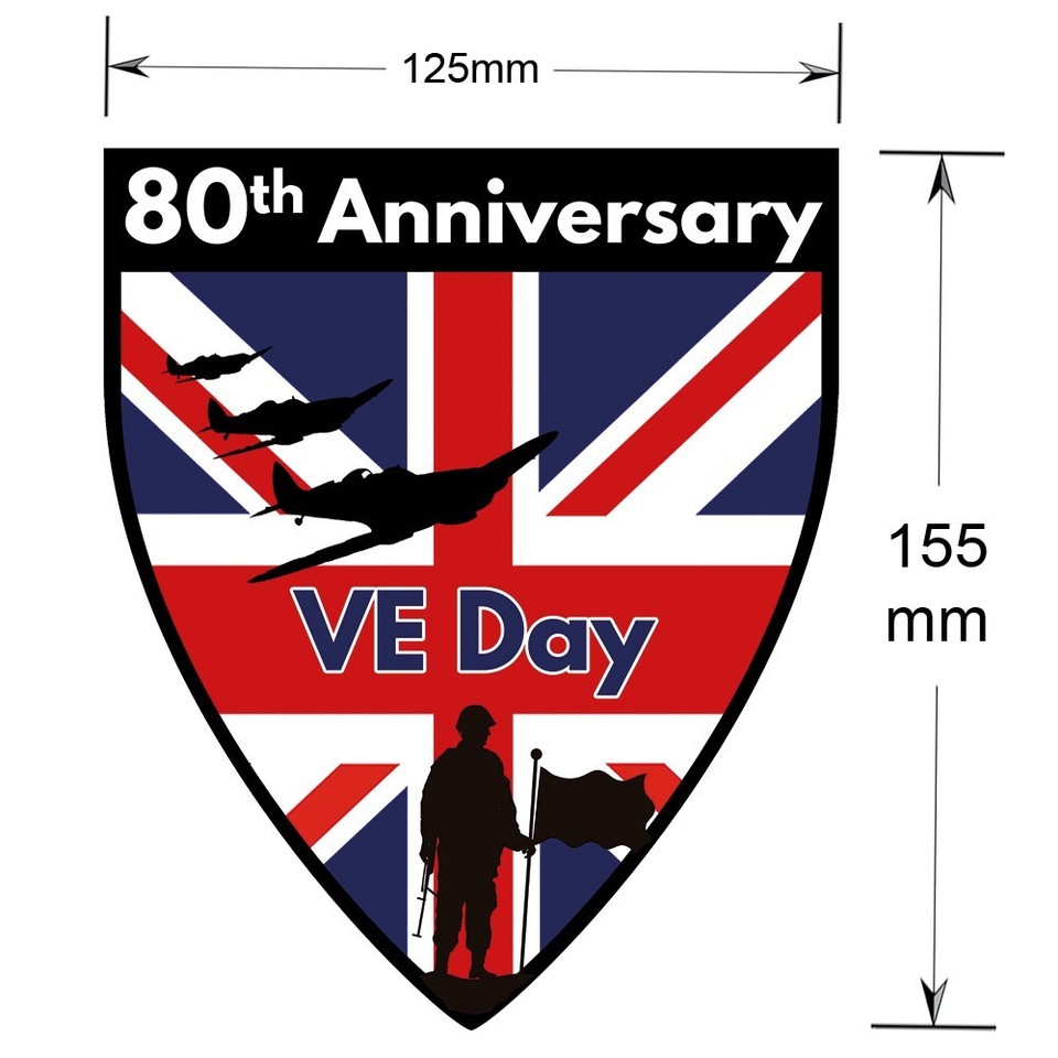 VE Day 80th Anniversary Spitfire Union Jack Bunting Party Decorations ...