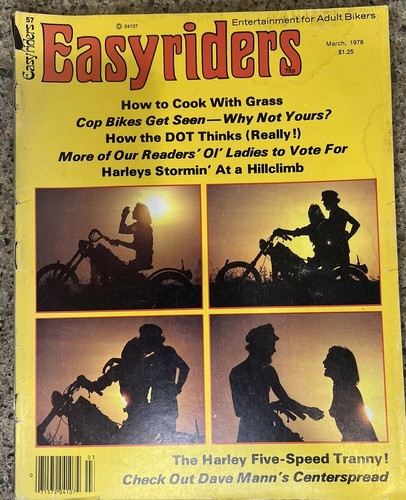 EASYRIDERS MOTORCYCLE MAGAZINE W/ DAVID MANN POSTER / MARCH 1978 | eBay