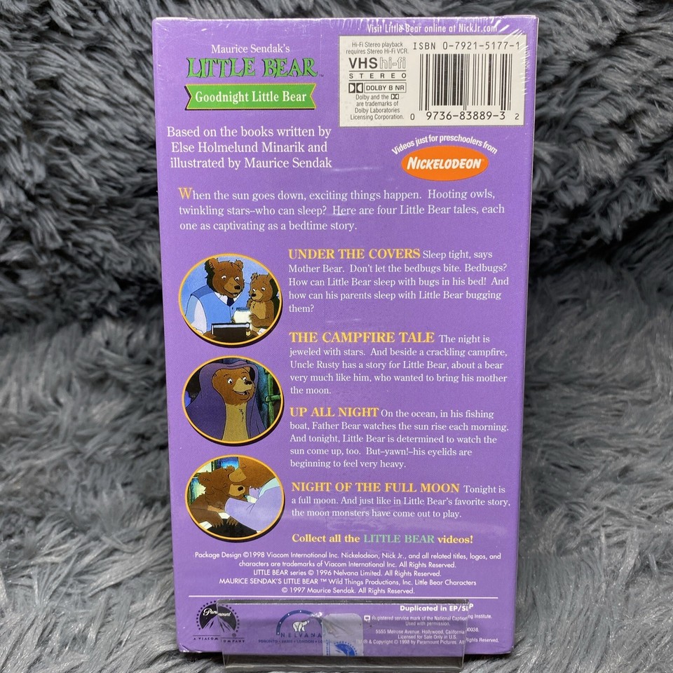 Little Bear - Goodnight Little Bear VHS 1998 Nickelodeon Nick Jr ...