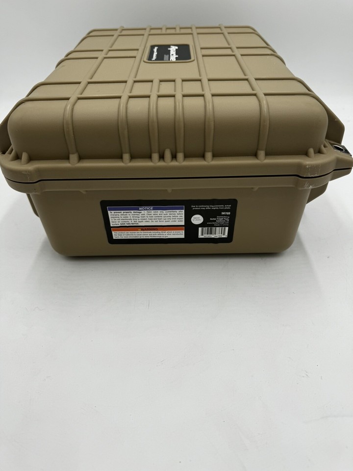 Apache 3800 Weatherproof Protective Hard Case With Full Uncut Foam TAN ...