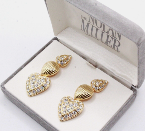 Nolan Miller NOS With Box Pave´ Rhinestones Long Dangle Earrings | eBay