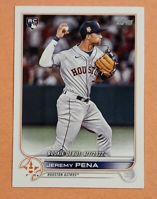 Jeremy Pena 2022 Topps Update Rookie Debut RC Card #US276 | eBay