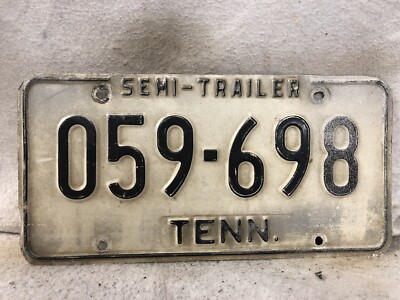 Tennessee Semi Trailer License Plate | eBay