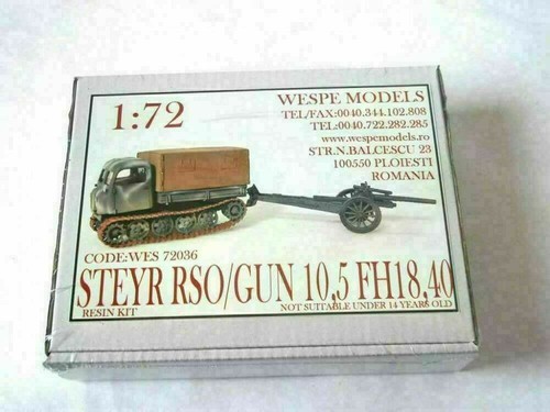 1:72 STEYR RSO/GUN FH 18/40 Wespe Models- resin kit 72036 | eBay