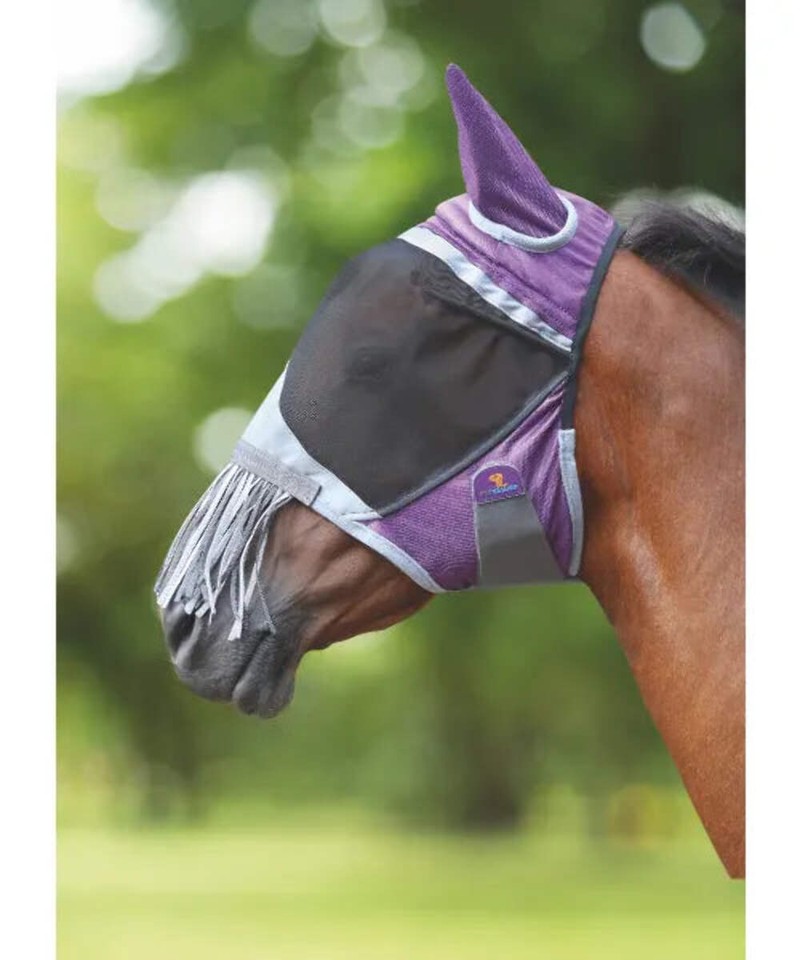 Shires Deluxe Fly Mask with Ears and Fringe | eBay