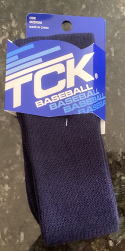 TCK Solid Baseball/Softball Tube Sock Navy Blue Socks Size M - W (7-10 ...