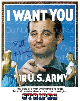 Stripes, Bill Murray signed 8X10 print photo picture poster autograph ...