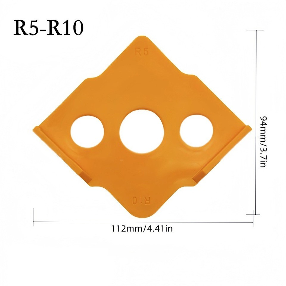 Woodworking Radius Router Templates with Eight Radius Options R5 to R40 ...