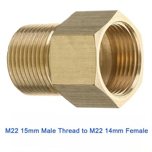 M22 15mm Male Thread To M22 14mm Female Metric Adapter Pressure Washer ...