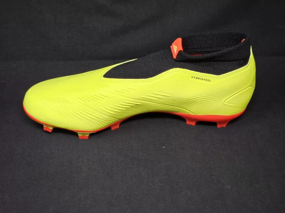 Adidas Predator 24 League Laceless FG Cleats Mens Yellow Black Energy ...