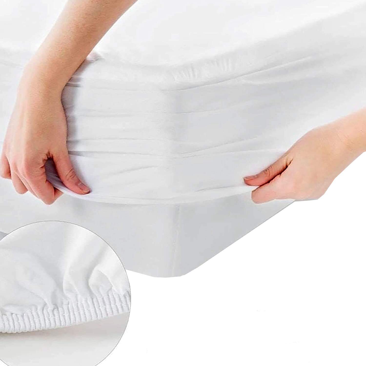 Double Size Waterproof Washable Mattress Protector Terry Wet Sheet ...