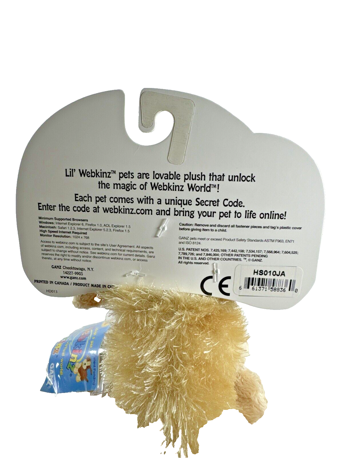 NEW Webkinz Golden Retriever Plush Dog Puppy Doll Mini Lil Kinz Code ...