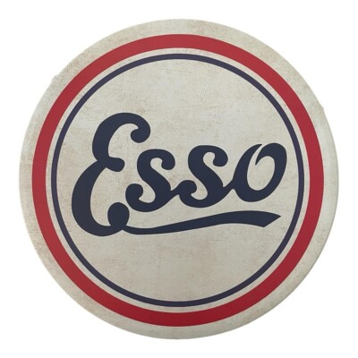 Esso Round Tin Sign 30cm with twine | eBay Australia