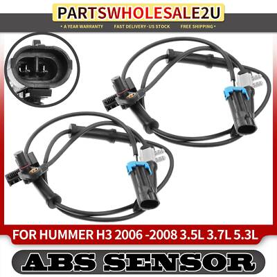 2pcs Front LH & RH ABS Wheel Speed Sensor for Hummer H3 2006-2008 3.5L ...