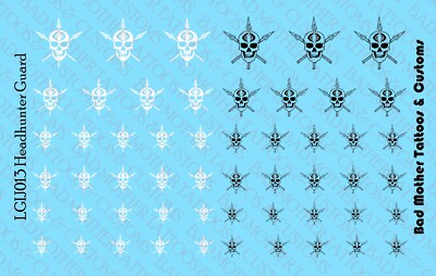 Custom Waterslide Decals: GI Joe Headhunter Guard (White on Clear ...