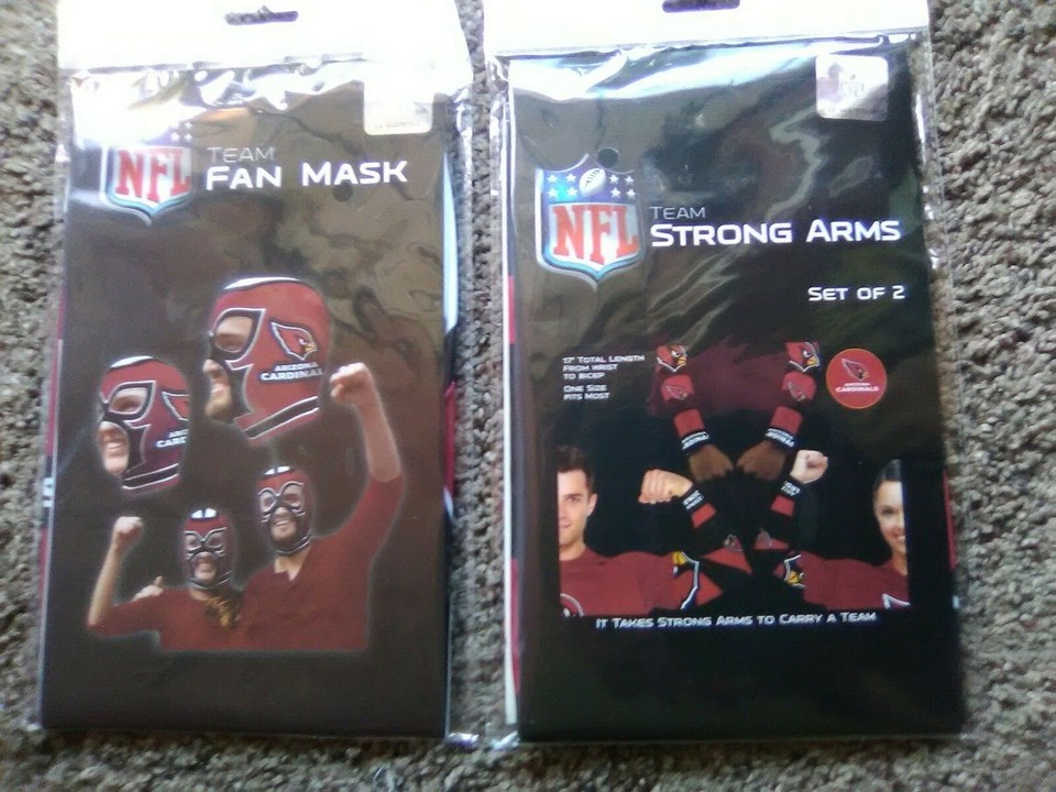 NFL Arizona Cardinals Fan Mask & Strong Arms Fan Sleeve Set | eBay