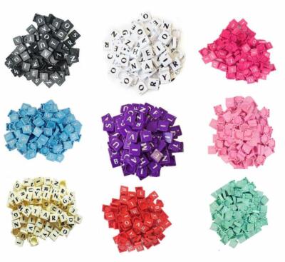 100 PLASTIC SCRABBLE TILES IVORY BLACK LETTERS NUMBERS FOR CRAFTS ...