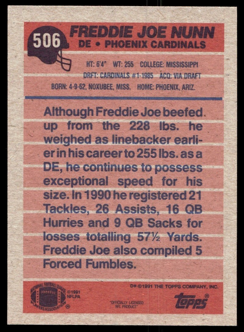 1991 Topps Freddie Joe Nunn G75 #506 | eBay