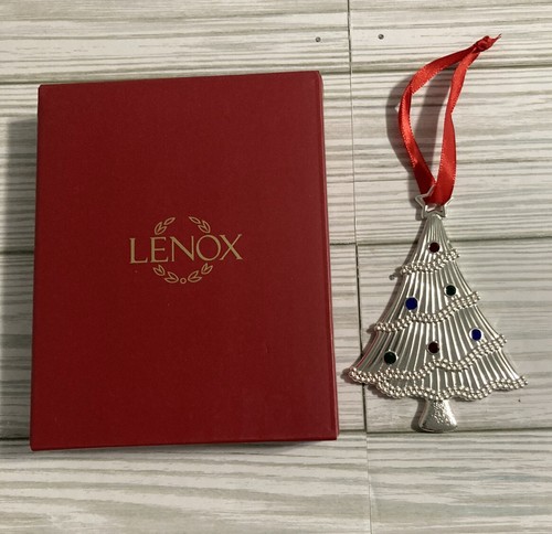 Lenox Silver Gems Multi Tree Christmas Ornament With Box | eBay