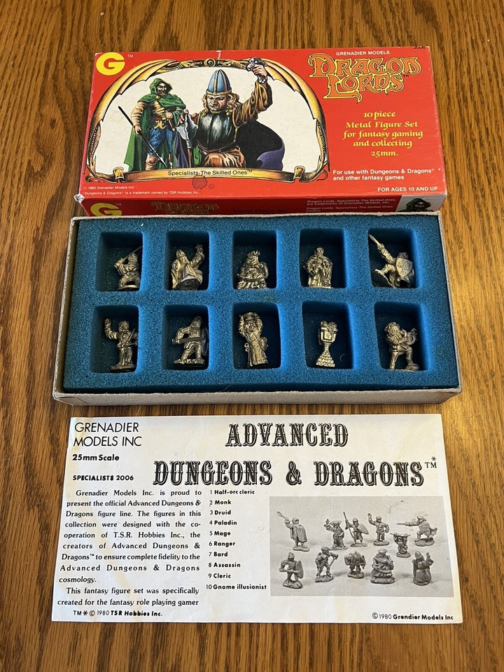 Dragon Lords SPECIALISTS Skilled Ones Metal Figures 1983 Grenadier D&D ...