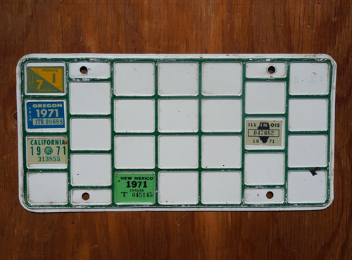 1971 PRORATE License Plate - 5 STATES Pro rate - WA OR CA NM IL | eBay