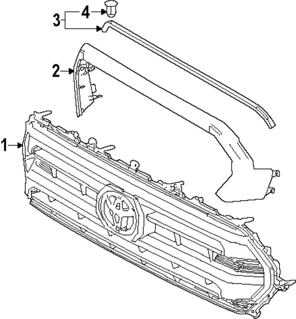 Genuine Toyota Grille Assembly 53101-0C120 | eBay