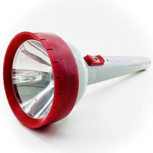 Vintage Radio Shack Power Beam Flashlight 68-1022 Gray Red 5 D Cell ...