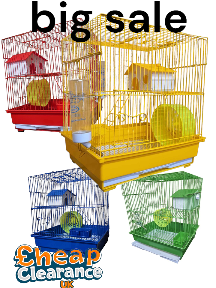 Medium Hamster Cage with full setup BIG SALE ! 5 colours | eBay UK
