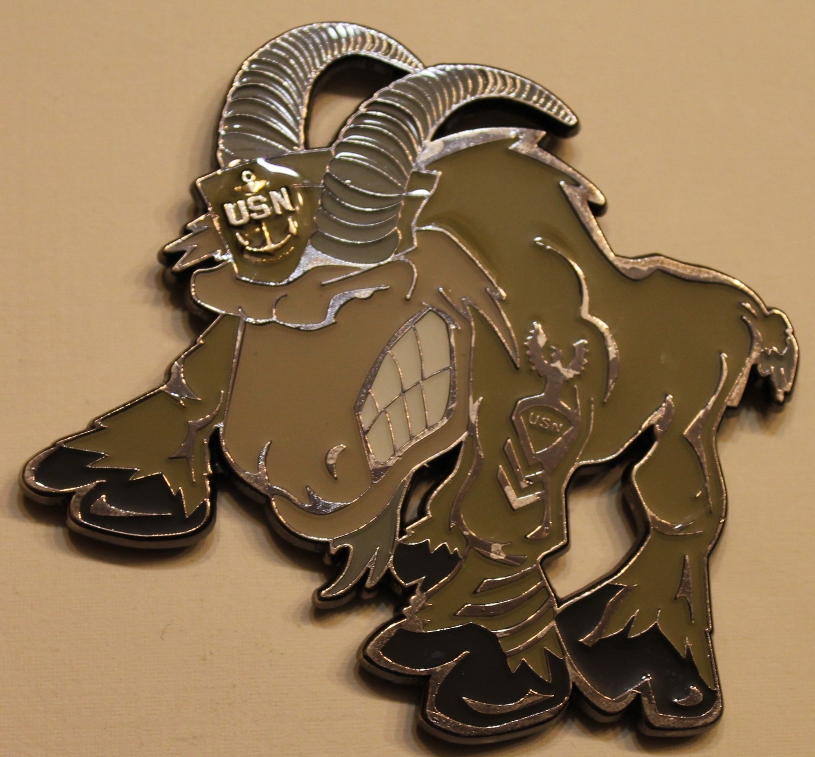 Fear The Goats Goat Locker Chiefs Mess ser#210 Navy Challenge Coin | eBay