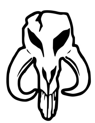 Mandalorian Die Cut Vinyl Sticker Decal Star Wars Bantha Get Mythosaur ...