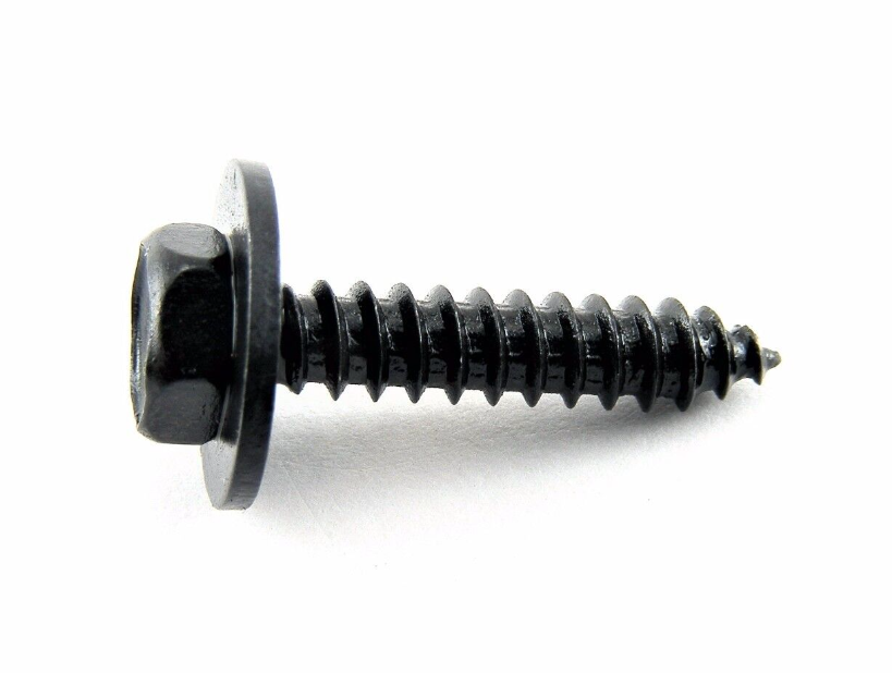 GM Black Trim Screws- M4.2 x 20mm Long- 7mm Hex- 12mm Washer- 25 screws ...