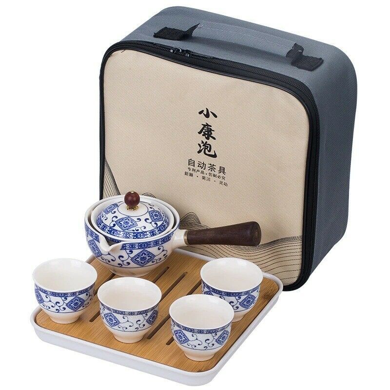 Tea Set Portable Lazy Automatic Spinning Travel Kettle GungFu Teapot ...