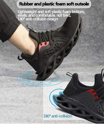 Women’s Smash-proof Steel Toe-cap Sneaker,mash plate anti-puncture ...