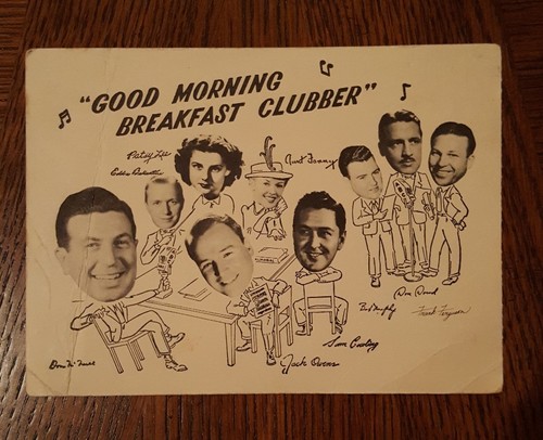 Vintage Anniversary Card ABC Breakfast Club Don McNeill Radio Chicago ...