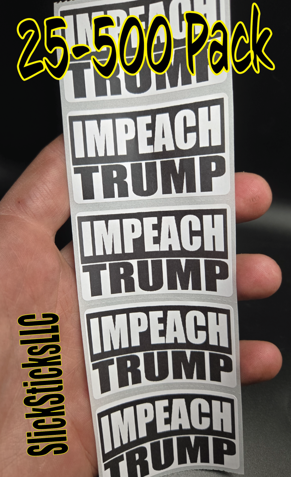 "IMPEACH TRUMP" 25-500Pack bulk pack stickers political anti decals ...