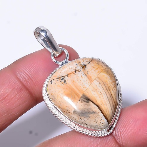 Picture Jasper - Oregon Designer Handmade 925 Sterling Silver Pendant 1 ...