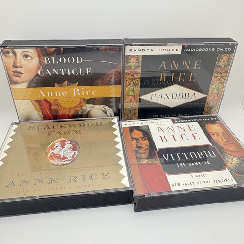 Anne Rice audiobook Lot Of 4 Books VITTORIO, Pandora, Blackwood Farm ...