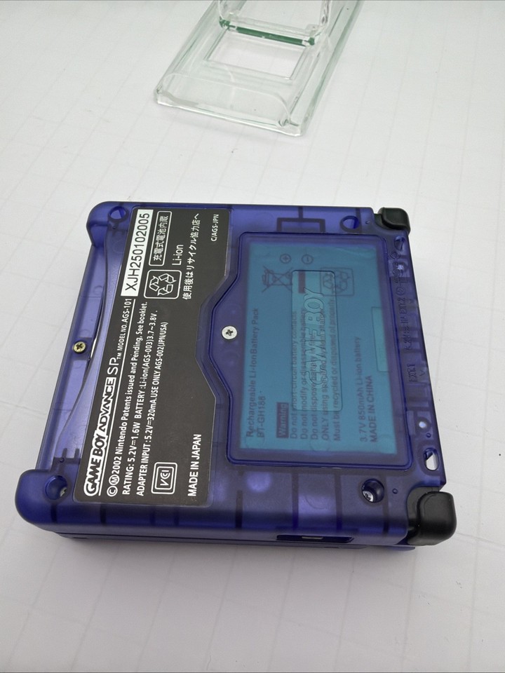 Clear Blue Nintendo Game Boy Advance GBA SP IPS MOD READ Description ...