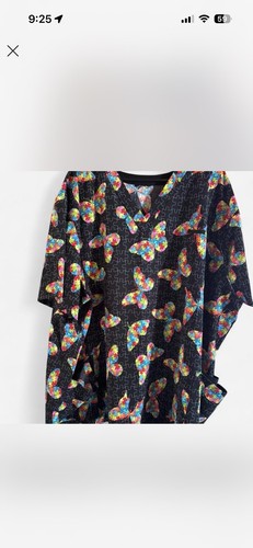 Autism Awareness Butterfly Scrub Top Women's 4XL | eBay