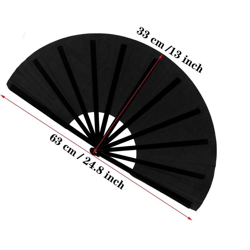 4 PCS 13 Inch Large Folding Hand Fan, Chinese Kung Fu Tai Chi Hand Fan ...