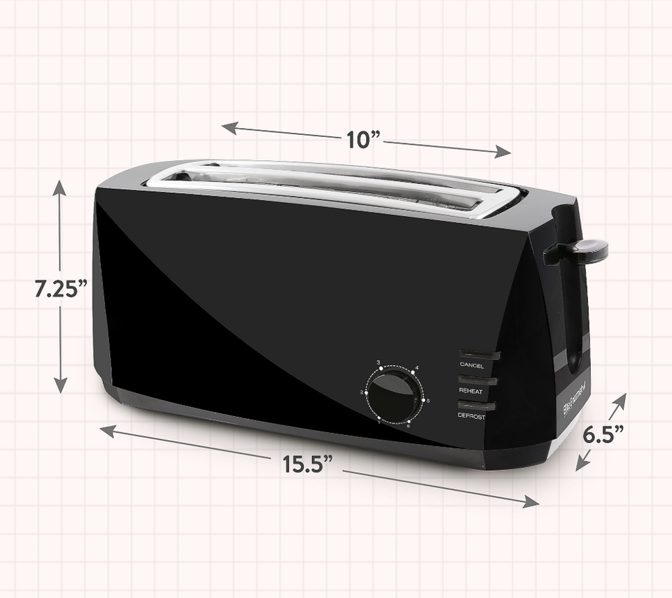Elite Gourmet 4-Slice Long Slot Toaster Cool Touch Design – Free ...