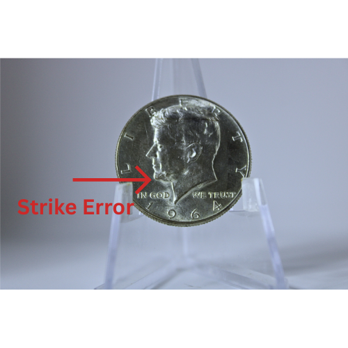 1964 Kennedy Half Dollar – Rare D Mint Error – (MS) Strike Error – 90% ...